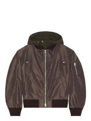 Sacai Nylon Twill X Grosgrain Blouson - Brown & Khaki