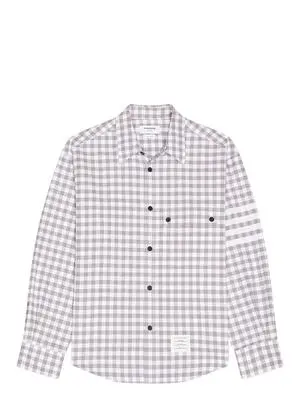Thom Browne Oversized Pc Shirt In Grey - Med Grey
