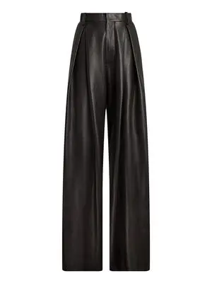 Ralph Lauren Lambskin Kelsie Trousers - Brown