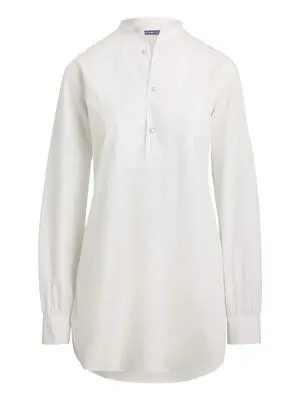 Ralph Lauren Cotton Broadcloth Abbie Blouse - White