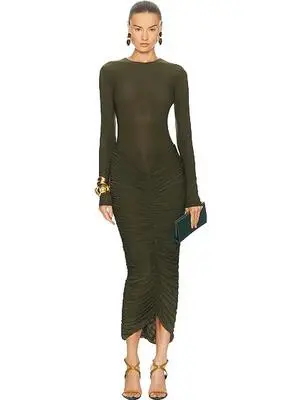 Ronny Kobo Sidonie Midi Dress - Grape Leaf