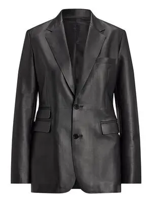 Ralph Lauren Lambskin Eli Jacket - Black