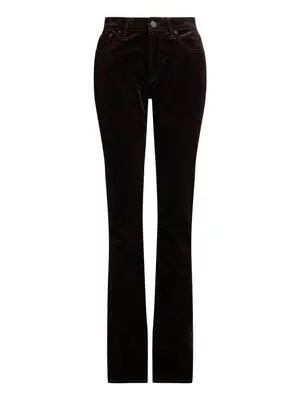 Ralph Lauren Stretch-velvet Seth Trousers - Brown