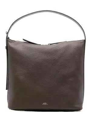 A.p.c. Vera Leather Tote Bag Brown