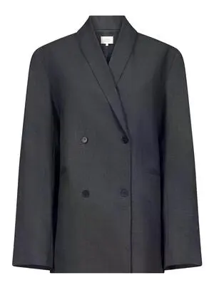 Loulou De Saison Double-breasted Shawl-collar Blazer - Grey