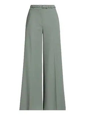 Hugo Wide-leg Trousers With Belt - Sage Green
