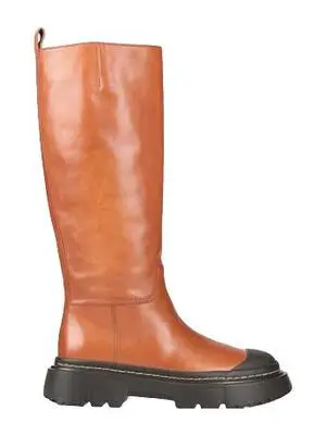 Hogan Leather Knee High Boots - Brown