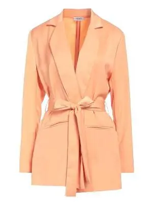 LIU •JO Belted Single-breasted Blazer - Orange