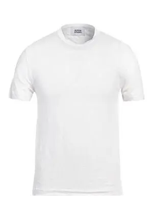 Alpha Studio T-shirt Size Linen, Elastane - White