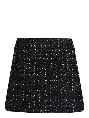 Alice + Olivia Donald Metallic Bouclé-tweed Mini Skirt - Black