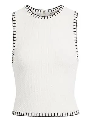 Alice + Olivia Amity Wool-blend Tank - Off-white