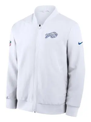 Nike Buffalo Bills Rivalries Collection Sideline Nfl Full-zip Bomber Jacket - White