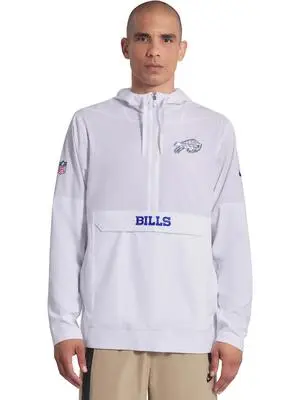 Nike Buffalo Bills Rivalries Collection Sideline Anorak Nfl 1/2-zip Hooded Jacket - White