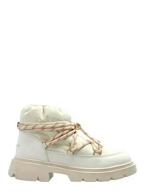Inuikii Biker Puffer Snow Boots - Cream