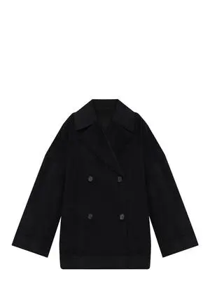 TOTEME Short Wool Coat - Black