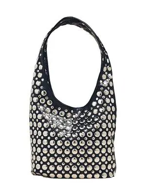 Anthropologie Studded Shoulder Bag Black
