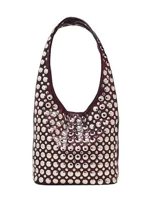 Anthropologie Studded Shoulder Bag Wine