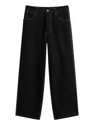 STORY MFG. Poetry Canvas Wonky-wear Pants - Black