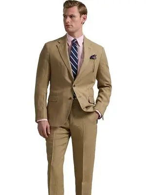 Ralph Lauren Linen Suit Trousers Classic Khaki