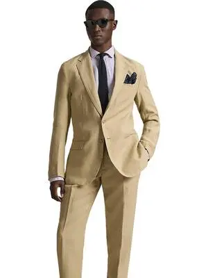 Ralph Lauren Linen Suit Trousers Coastal Beige