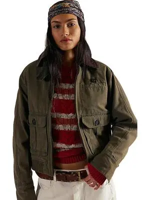Free People Harley Jacket Army