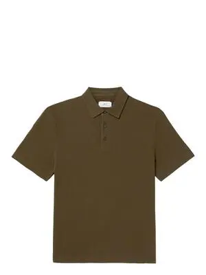 Mr P. Cotton-piqué Polo Shirt - Green