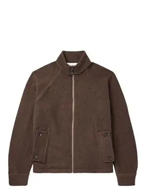 KARTIK RESEARCH Wool Harrington Jacket - Brown