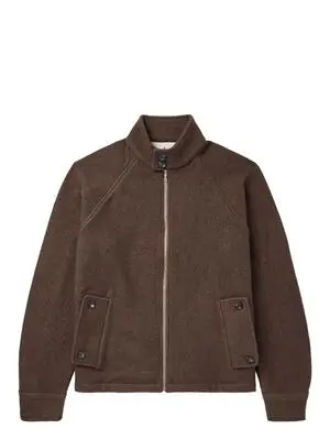 KARTIK RESEARCH Wool Harrington Jacket - Brown