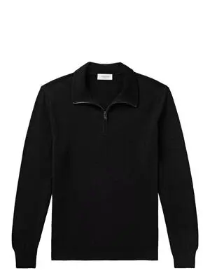 PIACENZA CASHMERE 1733 Cashmere Half-zip Sweater - Black