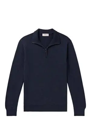 PIACENZA CASHMERE 1733 Cashmere Half-zip Sweater - Blue