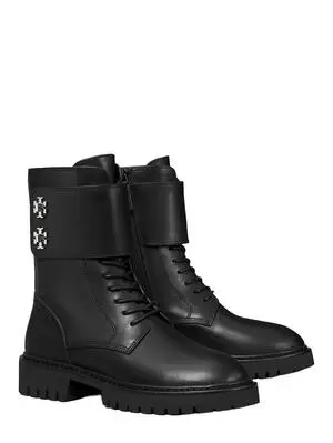 Tory Burch Turnlock Lug Boot - Perfect Black