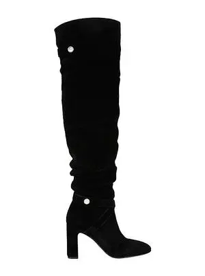 Carvela Jackpot Slouch Suede Over-the-knee Boots - Black