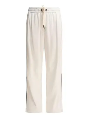 Brunello Cucinelli Sport Pants With Stripe - White