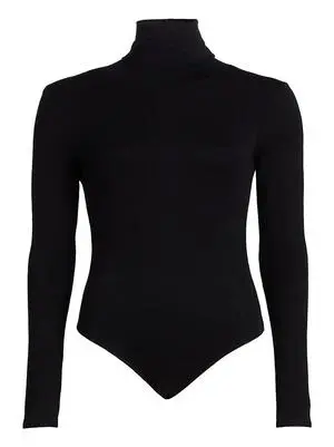SERGIO HUDSON Turtleneck Long-sleeve Bodysuit - Black