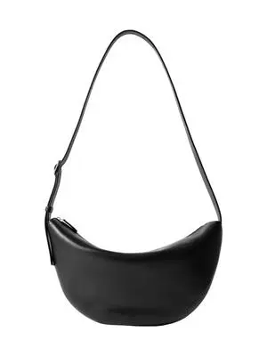 THE ROW Jouvette Leather Shoulder Bag - Black