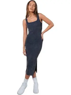 VITALITY Cloud II Rib Basic Midi Dress Oxford Washed