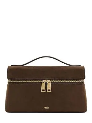 Jw Pei Thea Faux Suede Top Handle Bag - Mocha Brown