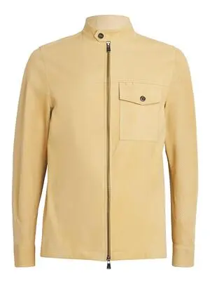 ISAIA Lamb Suede Zip-up Overshirt