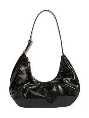 Rag & Bone Hudson Leather Hobo Bag Black