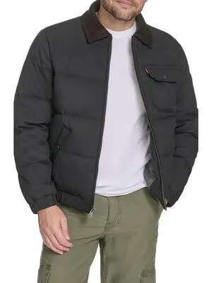 LEVI'S Corduroy Collar Midweight Quilted Jacket - Black