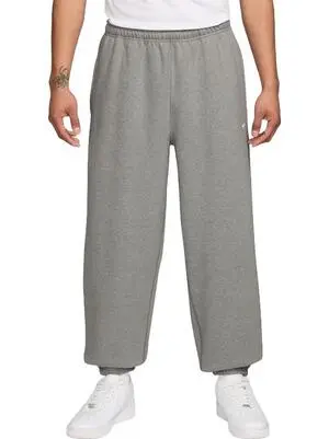 Nike Solo Swoosh Fleece Sweatpants - 063 Dk Grey Heather/lt Smoke Grey/white