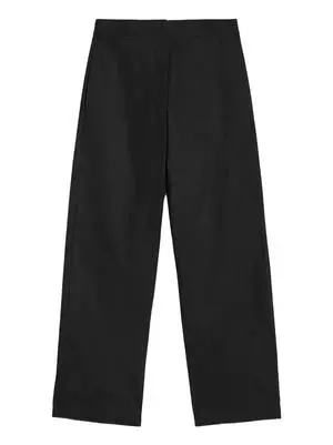 JIL SANDER Cotton Trousers With Embroidered Logo
