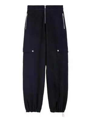 JIL SANDER Felted Trousers - Blue