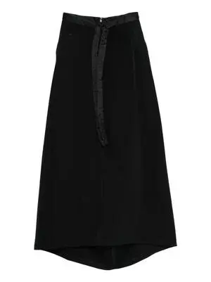 Y3 Padded-detail Maxi Skirt - Black