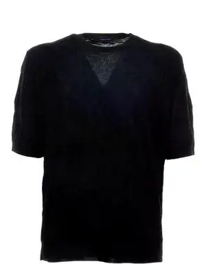 Tagliatore Short-sleeved Cotton T-shirt - Black