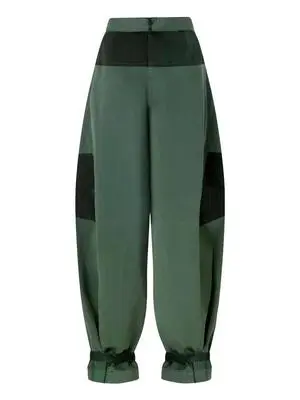Pinko Panelled Belted Trousers - Green
