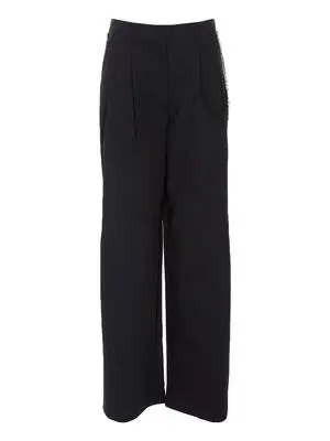 Essentiel Antwerp Crystal-embellished High-waisted Trousers - Black