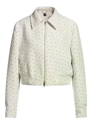 BOSS Zip-up Cropped Jacket - White