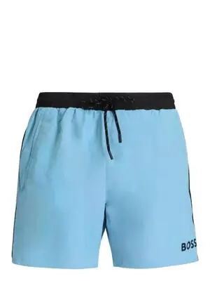BOSS Drawstring Swim Shorts - Blue