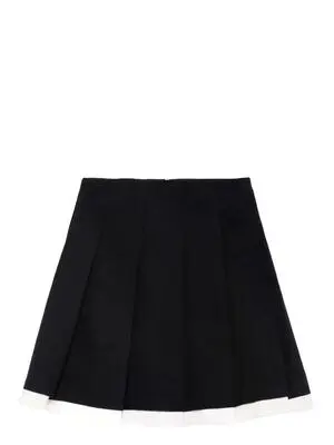 SHUSHU/TONG Wool Pleated Skirt - Blue